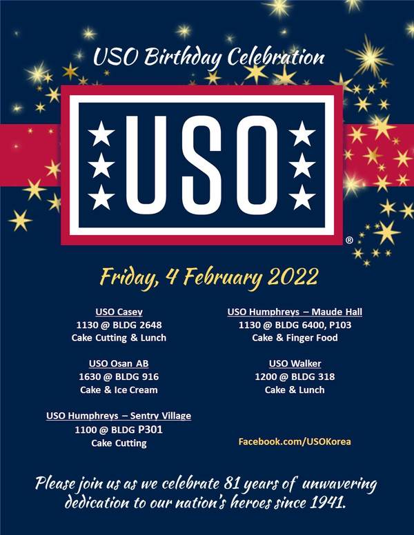 USO 81st Birthday Celebration • USO Korea