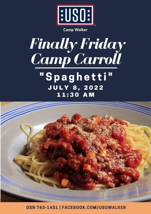 Outreach Finally Friday Spaghetti • USO Korea